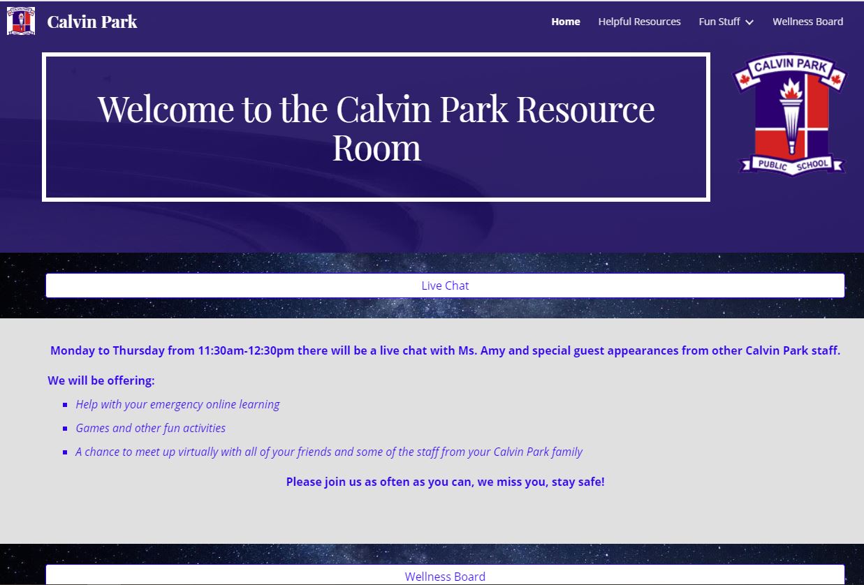 CALVIN PARK RESOURCE ROOM